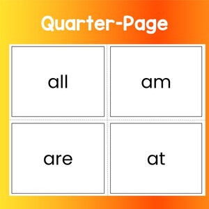 Kindergarten | Dolch Sight Word Flashcards | Education Printables ...