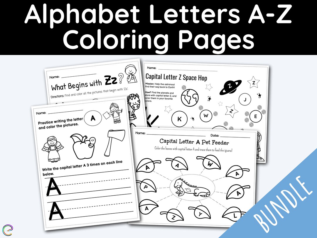 650 Alphabet Coloring Worksheets, Education Printables Children ...