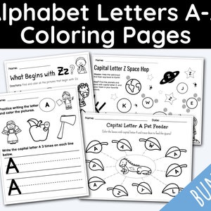 650 Alphabet Coloring Worksheets, Education Printables Children ...