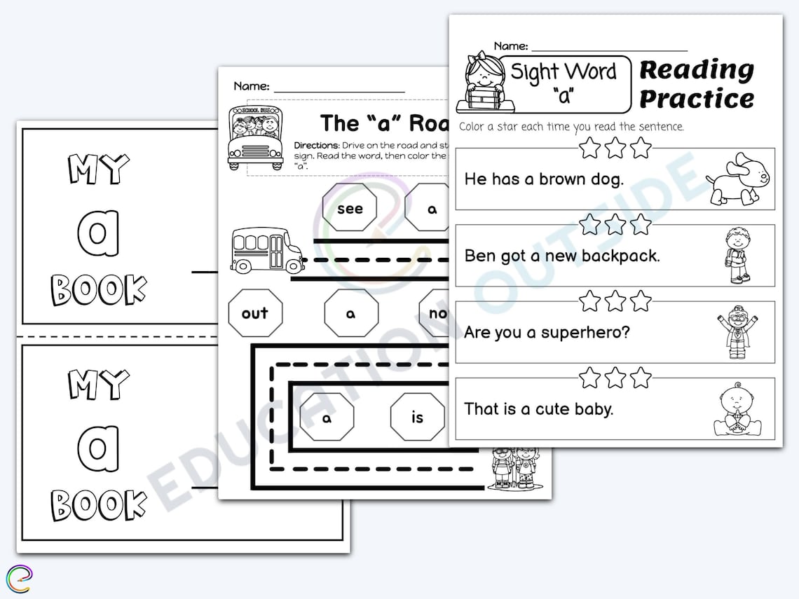 Sight Word Worksheet, a Sight Word, Children Worksheets, Teacher ...