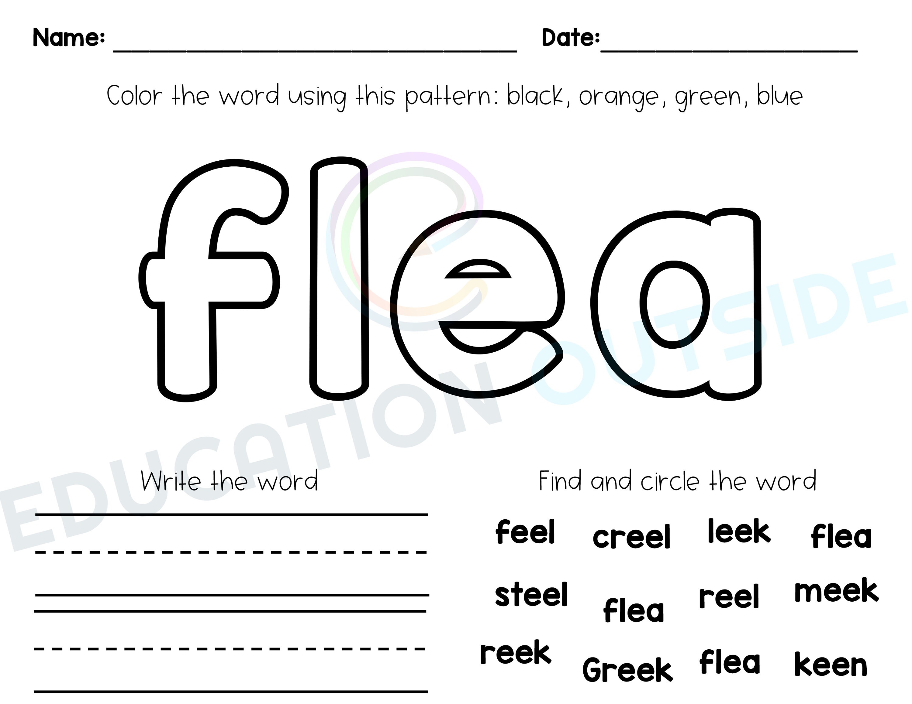 Vowel Sounds, Long E, Coloring Worksheets, Teaching Resources, Reading ...
