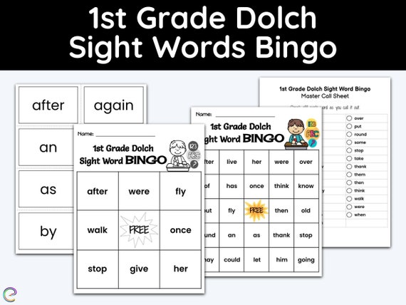Printable 1st Grade Sight Words Bingo