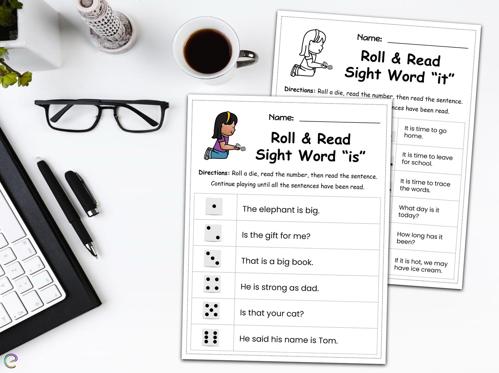Roll a Sight Word Mega Bundle, Education Printables for Early Learning ...