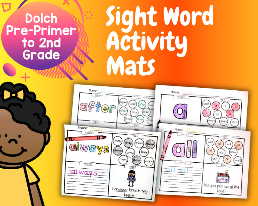 179 PAGES Mega Bundle Dolch Sight Words Activity Mat - Etsy