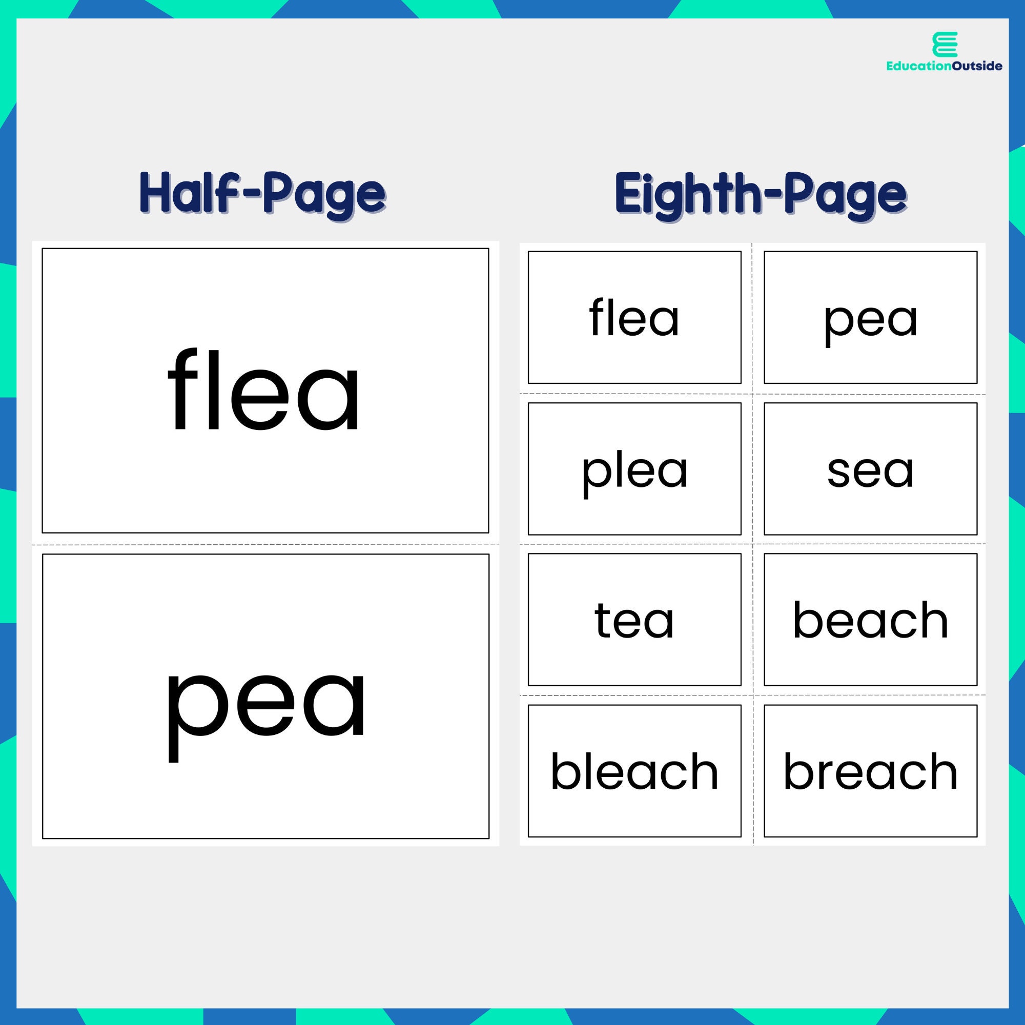 Long E, Vowel Teams, Flashcards, Phonics, Teacher Resources, Education ...
