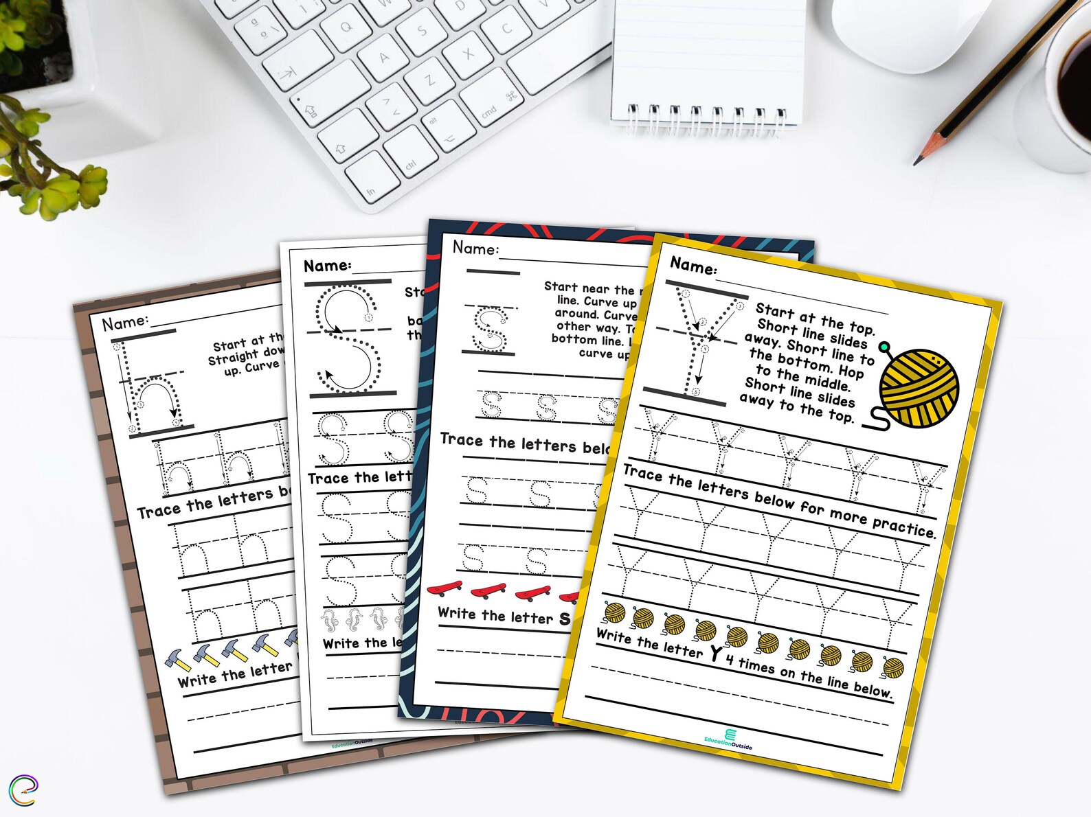 104 Alphabet Tracing Worksheet Bundle Daycare Printable | Etsy