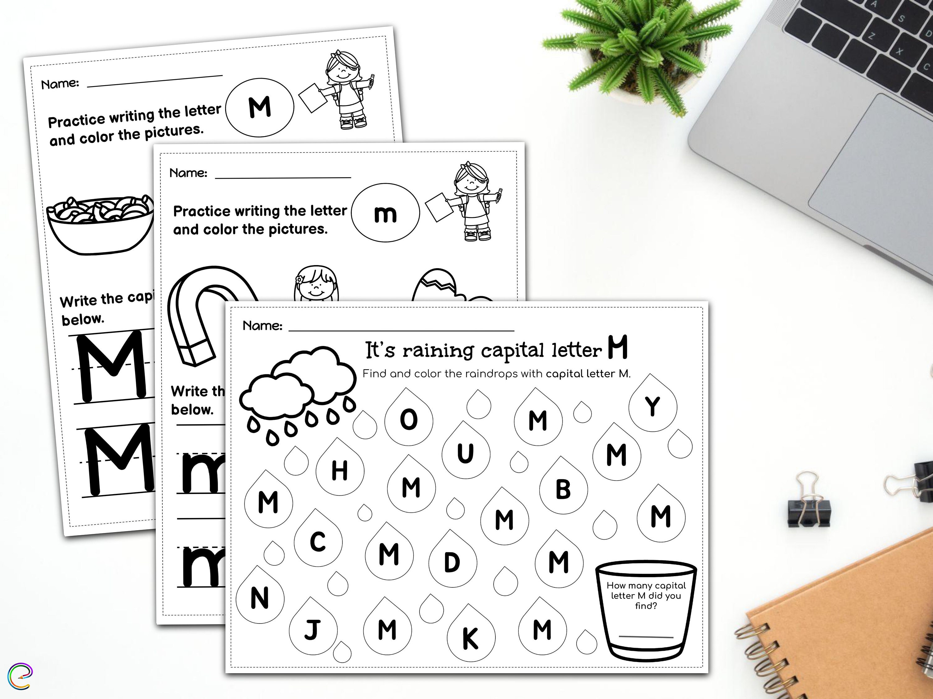 42 Letter M Education Worksheets Letter Worksheet Mega Bundle - Etsy