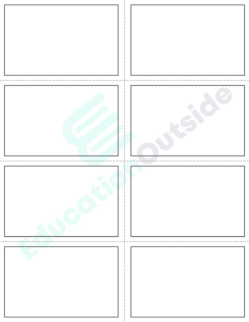 Blank Printable Flash Cards Education Printables Math - Etsy