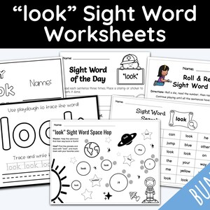 Sight Word Look, Sight Words, Children Worksheets, Early Learning ...