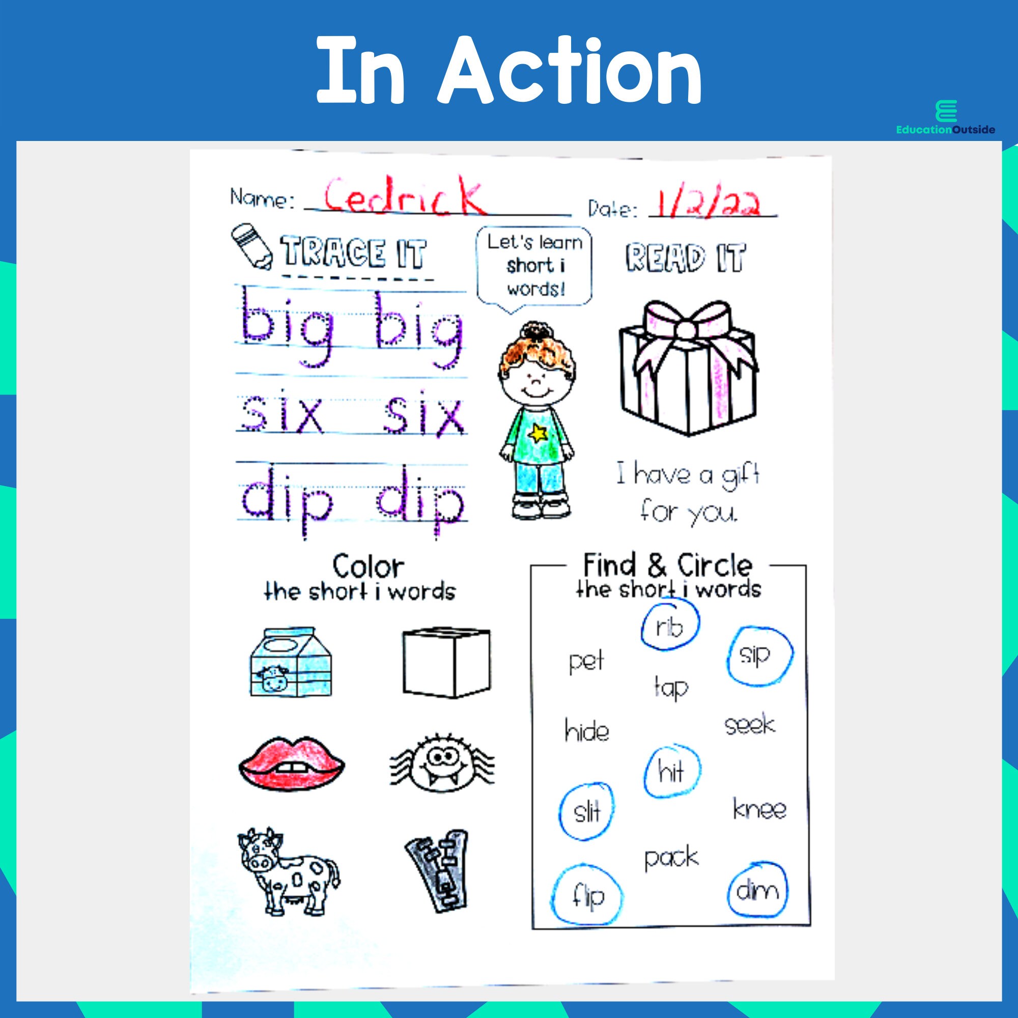 100 Pages, Long Vowel Worksheets, Short Vowels, Mega Bundle, 1st Grade ...