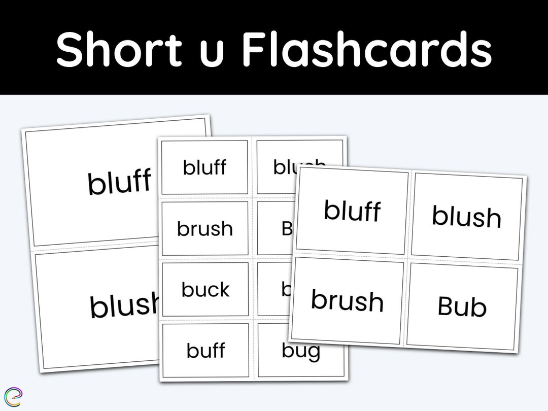 Short U, Flash Cards, Vowels, Phonics, Education Printables, Learning ...