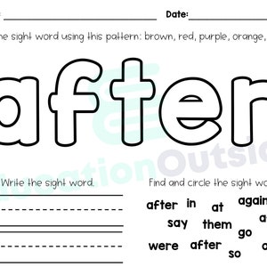 1st Grade | Coloring Worksheets | Dolch Sight Words | Coloring Pages ...