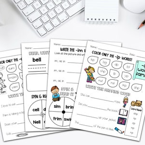 Word Families, Short Vowels, Vowel Sounds, 1st Grade Worksheets, Kinder ...