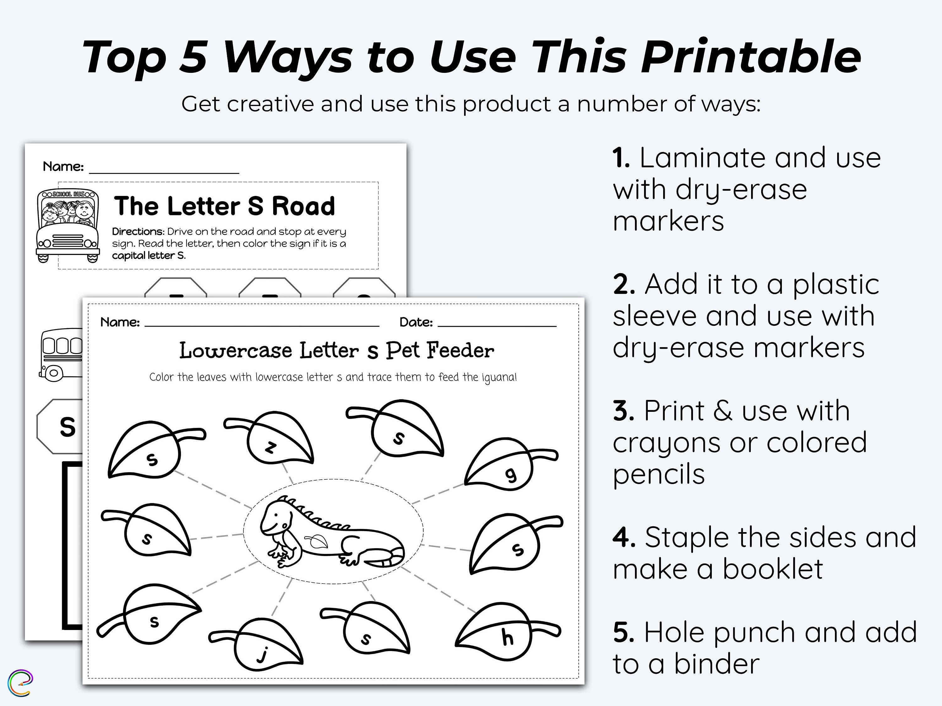 42 Letter S Handwriting Practice Worksheets and Education Printables ...
