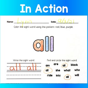 52 PAGES | Dolch Sight Words | Coloring Worksheets | Homeschool ...