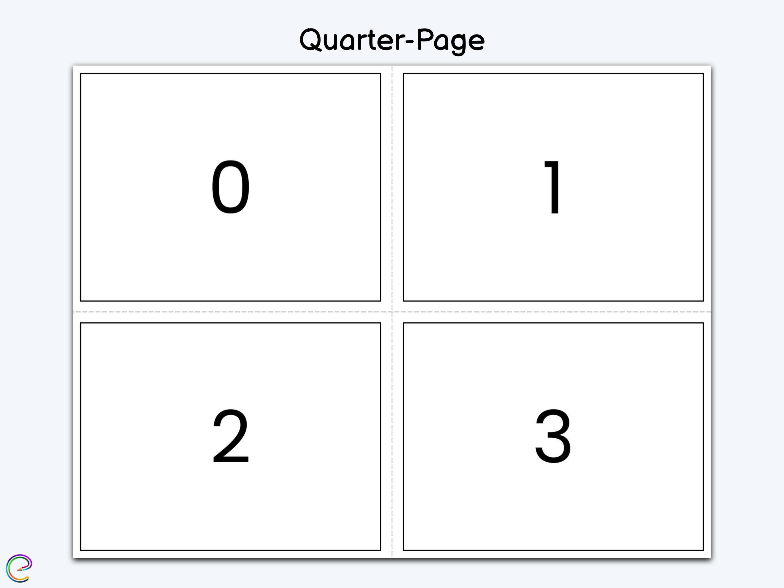 Number Cards, Numbers 0-9, Kindergarten Math, Flashcards, Number ...