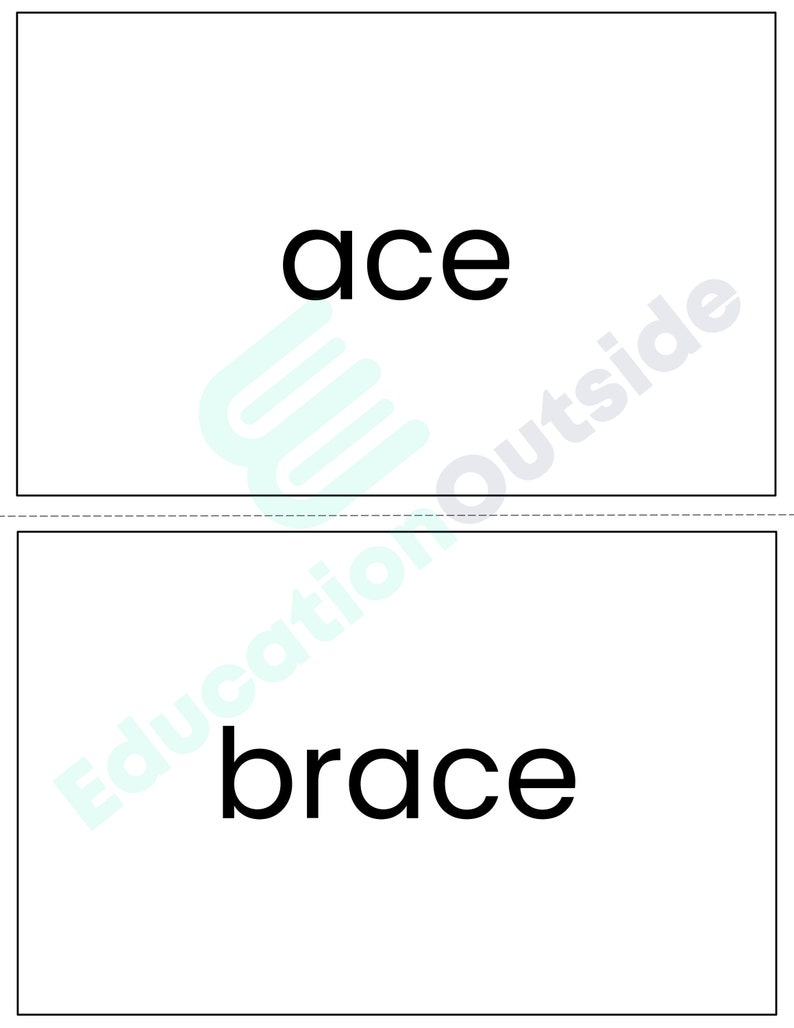 Word Families Long Vowels Flash Cards Second Grade 1st - Etsy