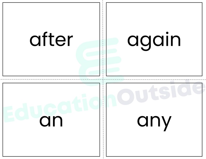 Dolch Sight Words 3rd Grade Flash Cards Home Schooling Printable Flash ...