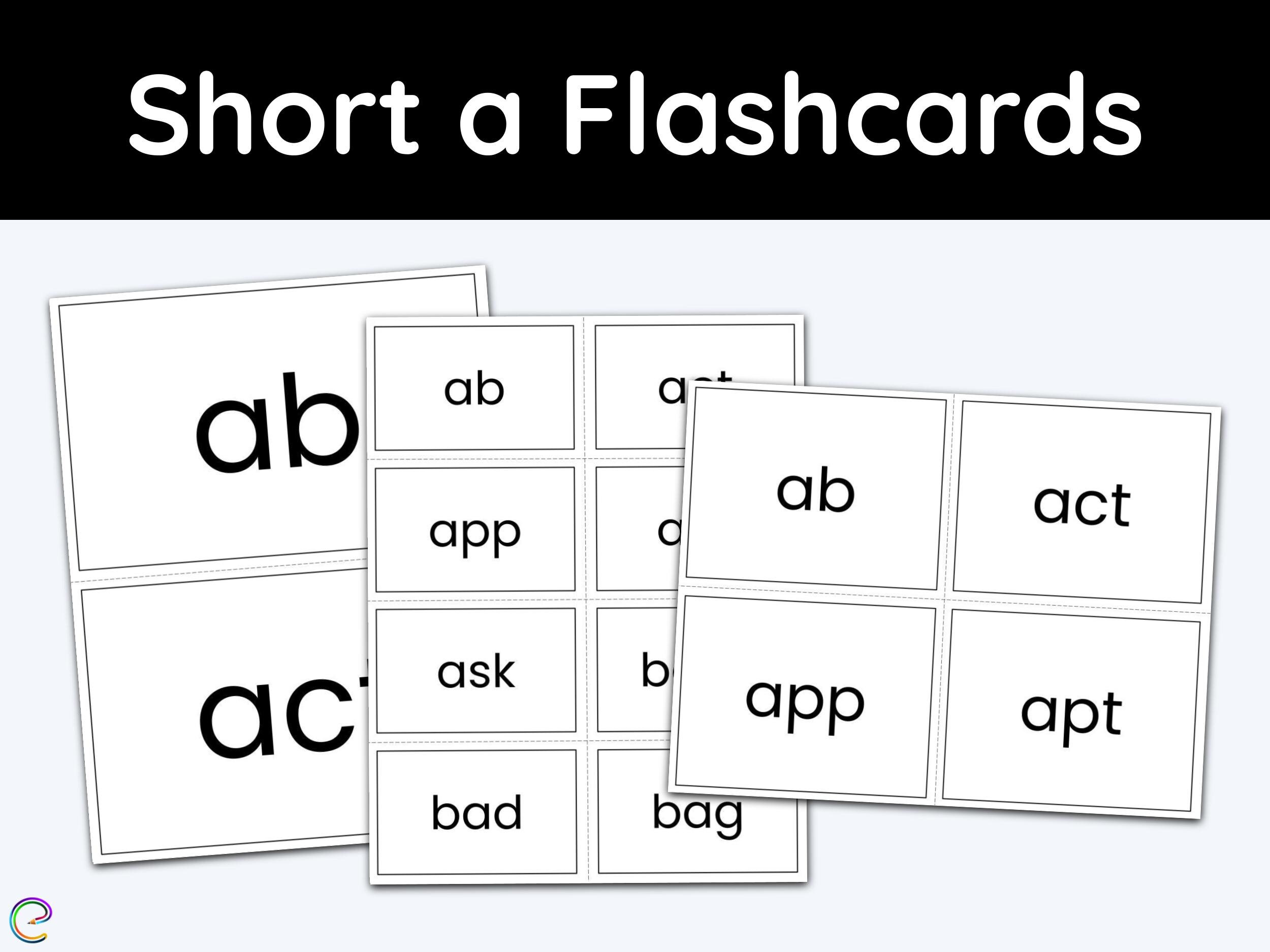 Short Vowels, Short A, Flashcards, CVC Words, Education Printables ...