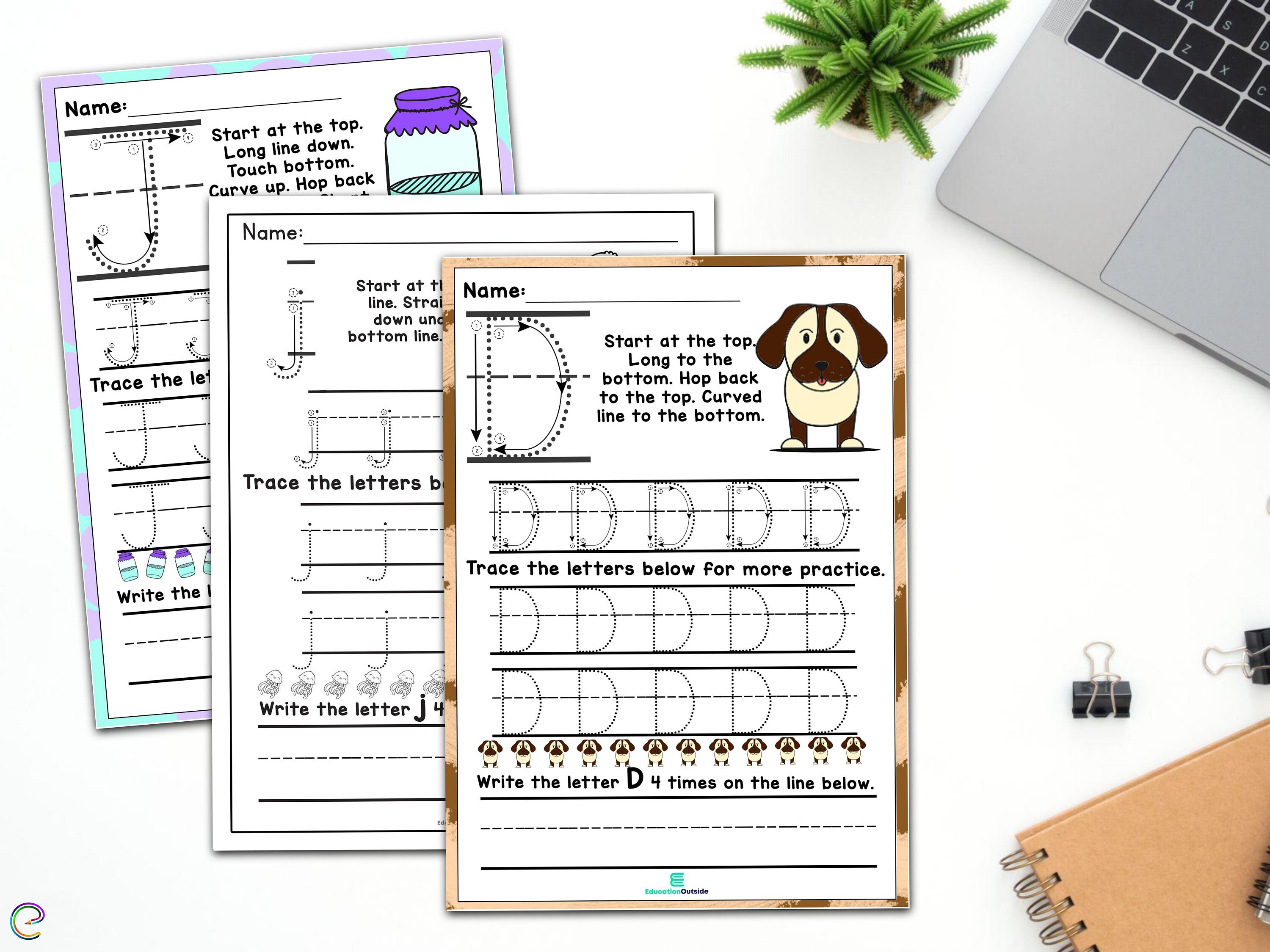 104 Alphabet Tracing Worksheet Bundle Daycare Printable - Etsy