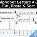 52 Cut Sort Paste Alphabet Worksheets, Activity Sheets, Daycare ...
