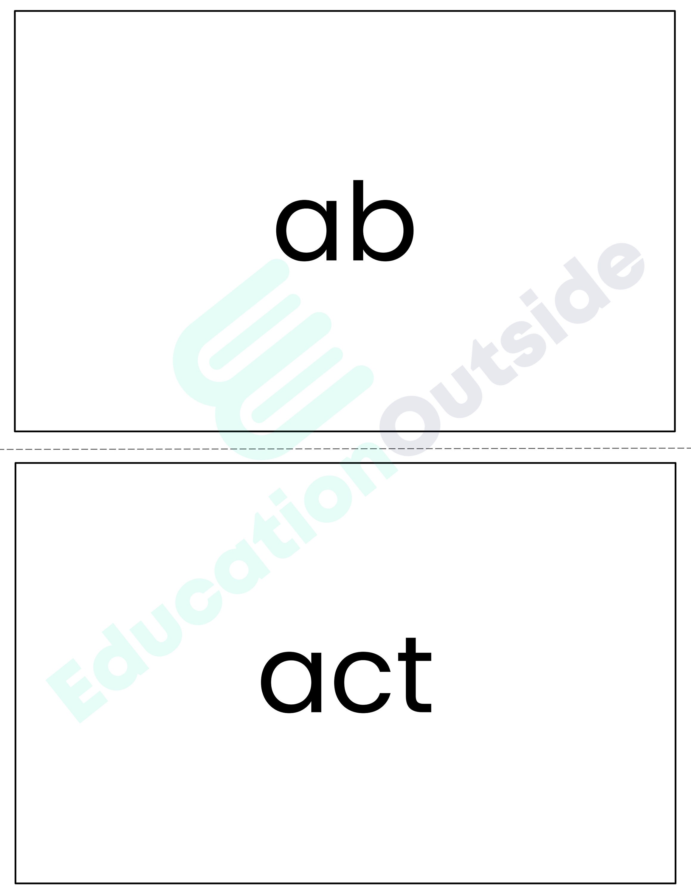 Short Vowels, Printable Flash Cards, Teacher Resources, Phonics ...
