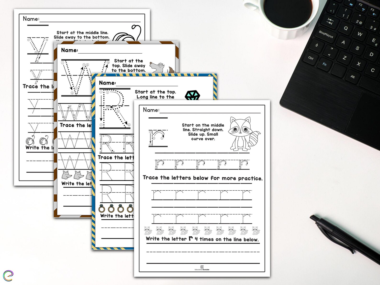 104 Alphabet Tracing Worksheet Bundle Daycare Printable | Etsy