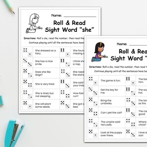 Roll a Sight Word Kids Worksheet Activity, Teacher Resources Education ...