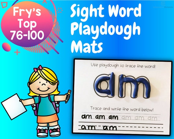 Sight Word Playdough Mats
