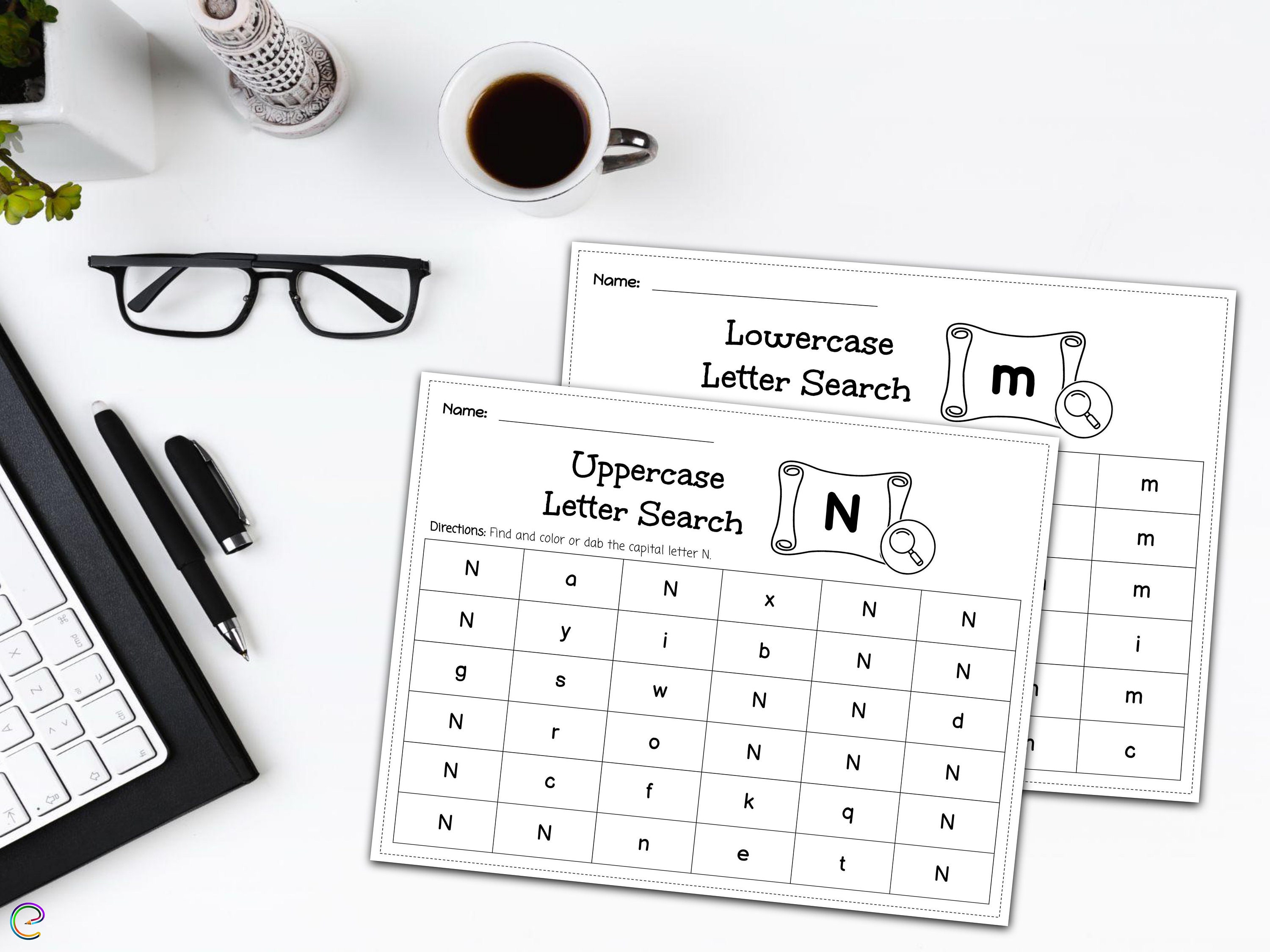 52 Alphabet Printable Letter Word Search Printable, Teaching Resources ...