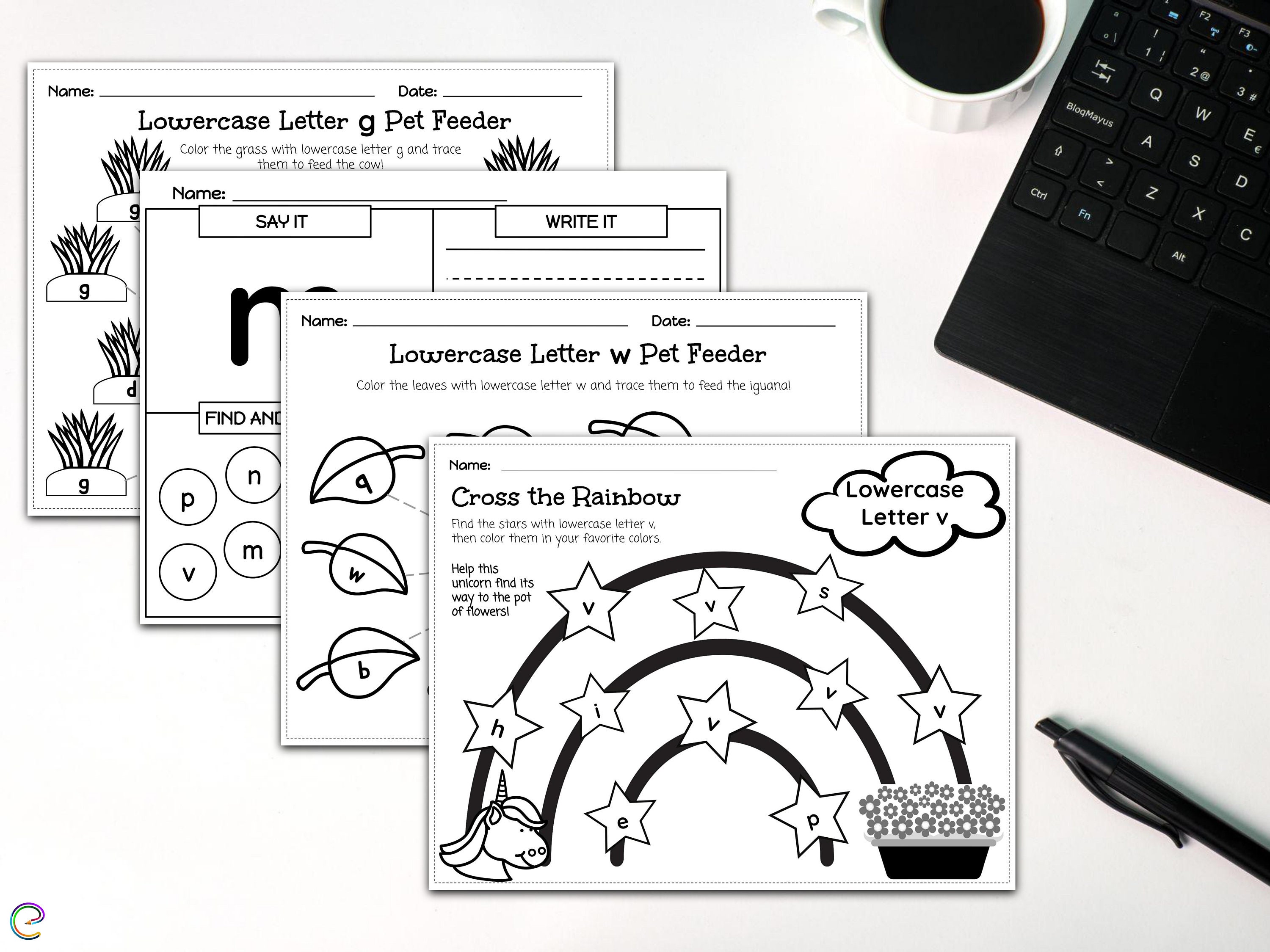 494 Lowercase Alphabet Worksheets Mega Bundle, Alphabet Tracing ...