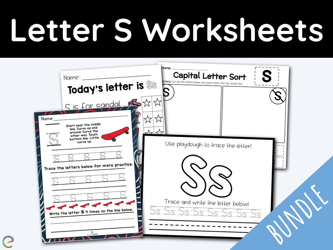 42 Letter S Handwriting Practice Worksheets and Education Printables ...