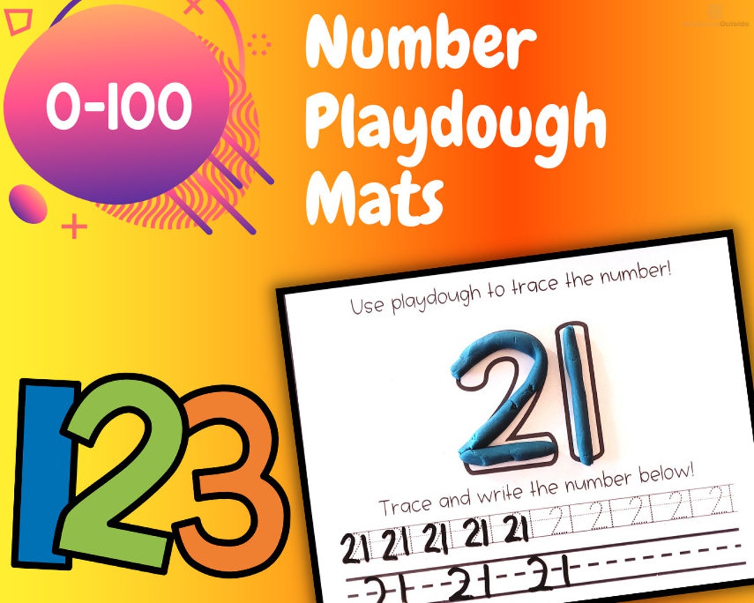 Number Tracing | 0-100 | Playdough Mats | Kindergarten Math | Daycare ...