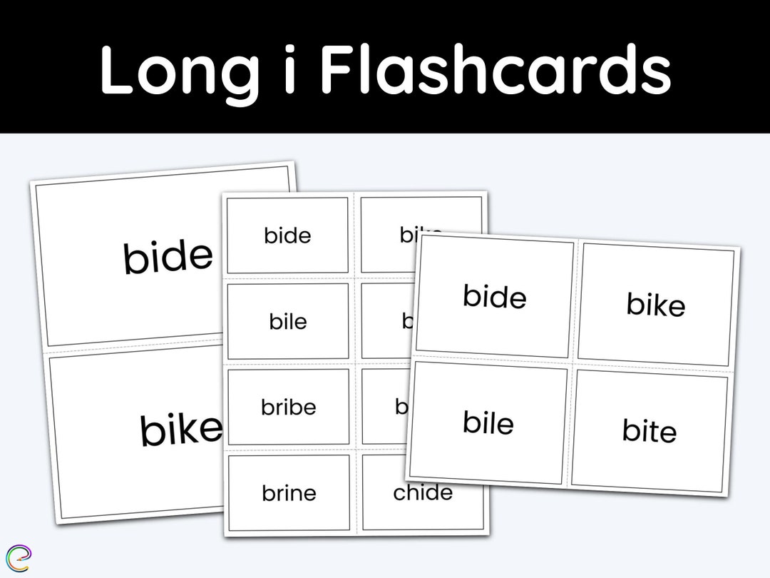 Vowel Sounds, Long I, Flashcards Printable, Teacher Resources ...