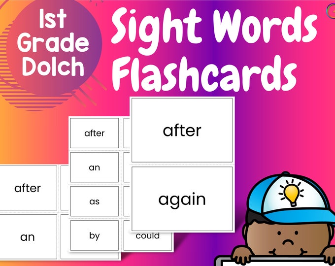 41 Printable Dolch 1st Grade Sight Word Flashcards. - Etsy Canada