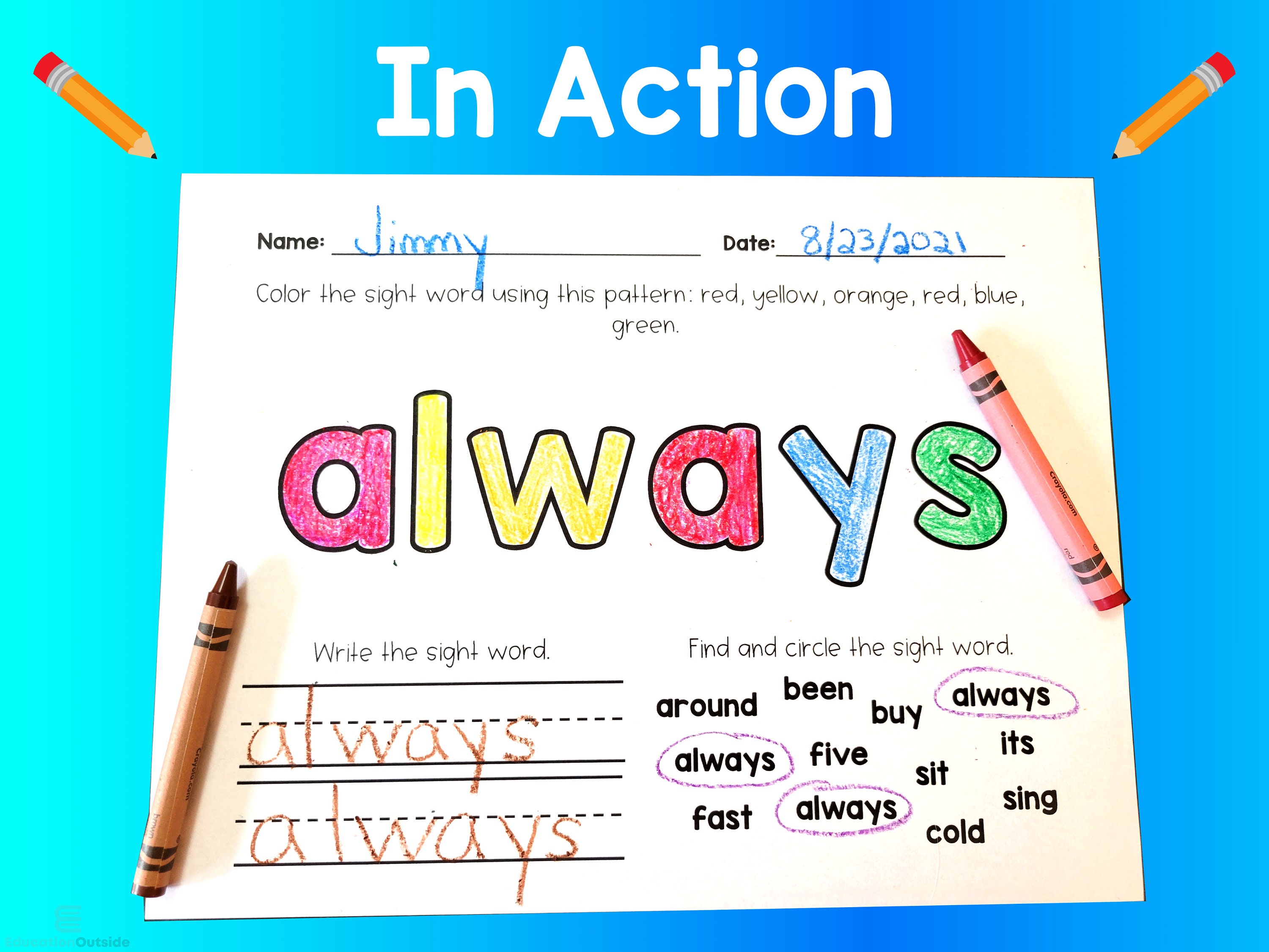 524 PAGES 2nd Grade Dolch Sight Words Mega Bundle Coloring Worksheets ...