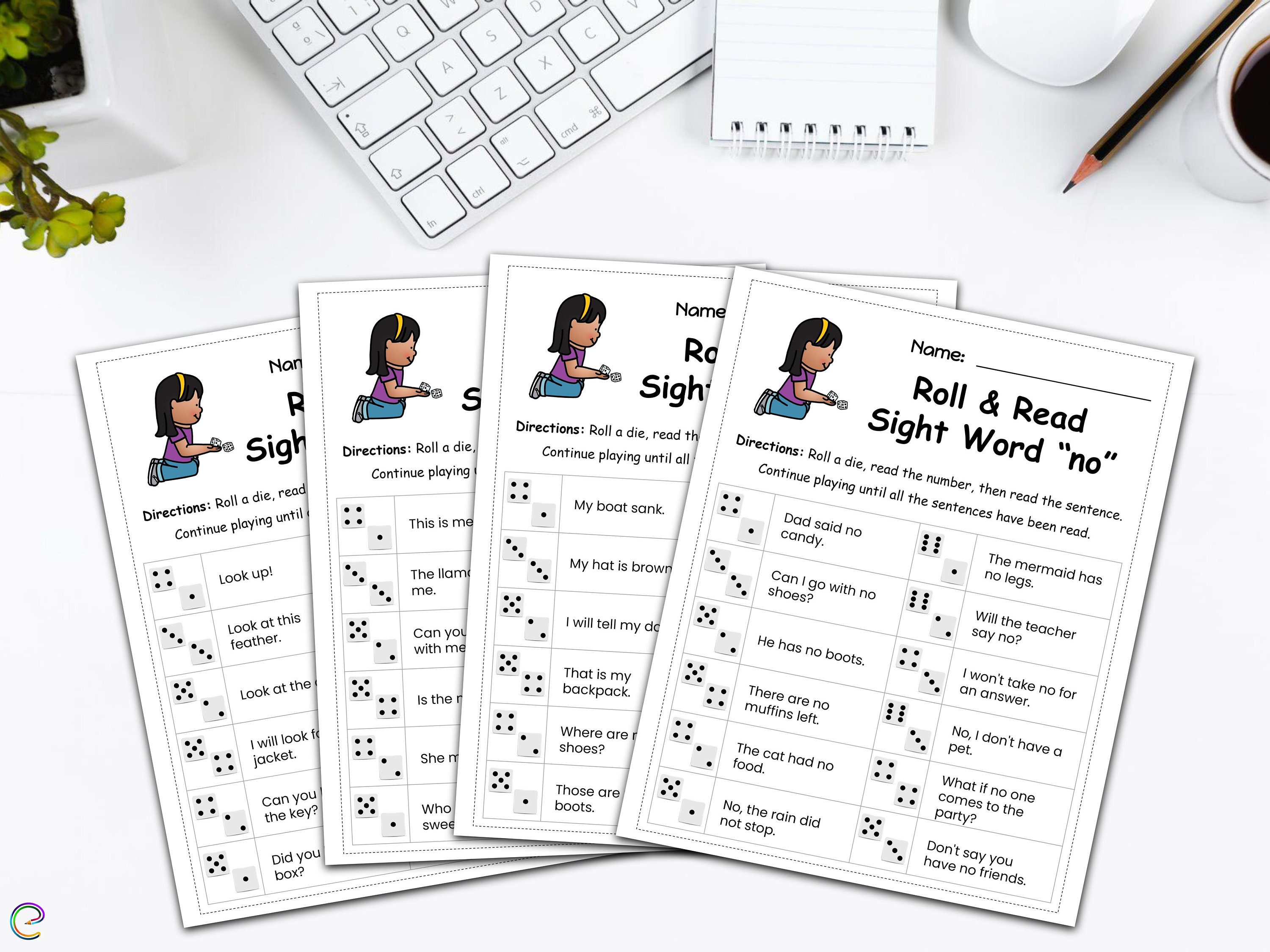 Roll a Sight Word Kids Worksheet Activity, Teacher Resources Education ...