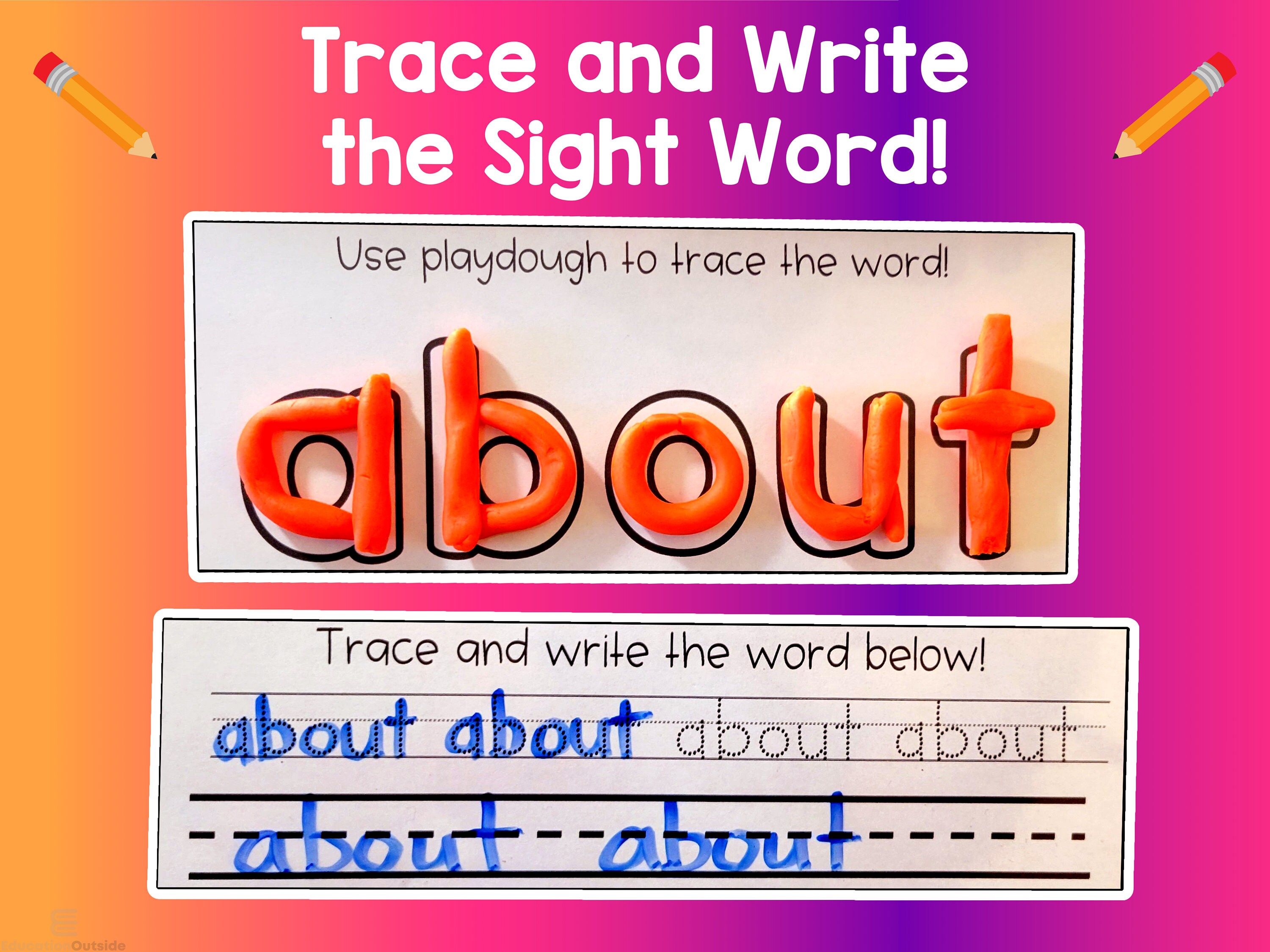 3rd Grade Dolch Sight Words Playdough Mats Activity - Etsy