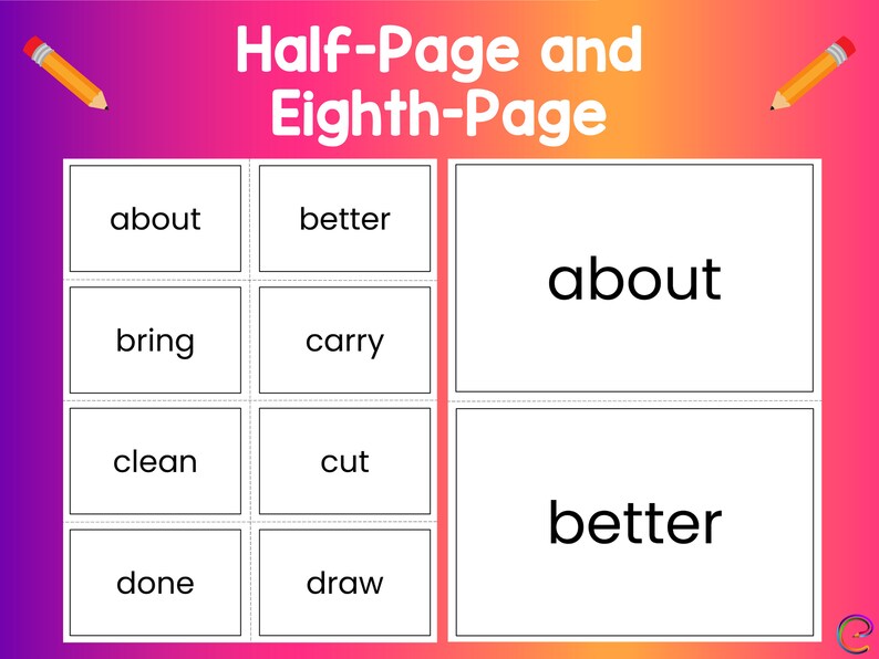 Dolch Sight Words 3rd Grade Flash Cards Home Schooling Printable Flash ...