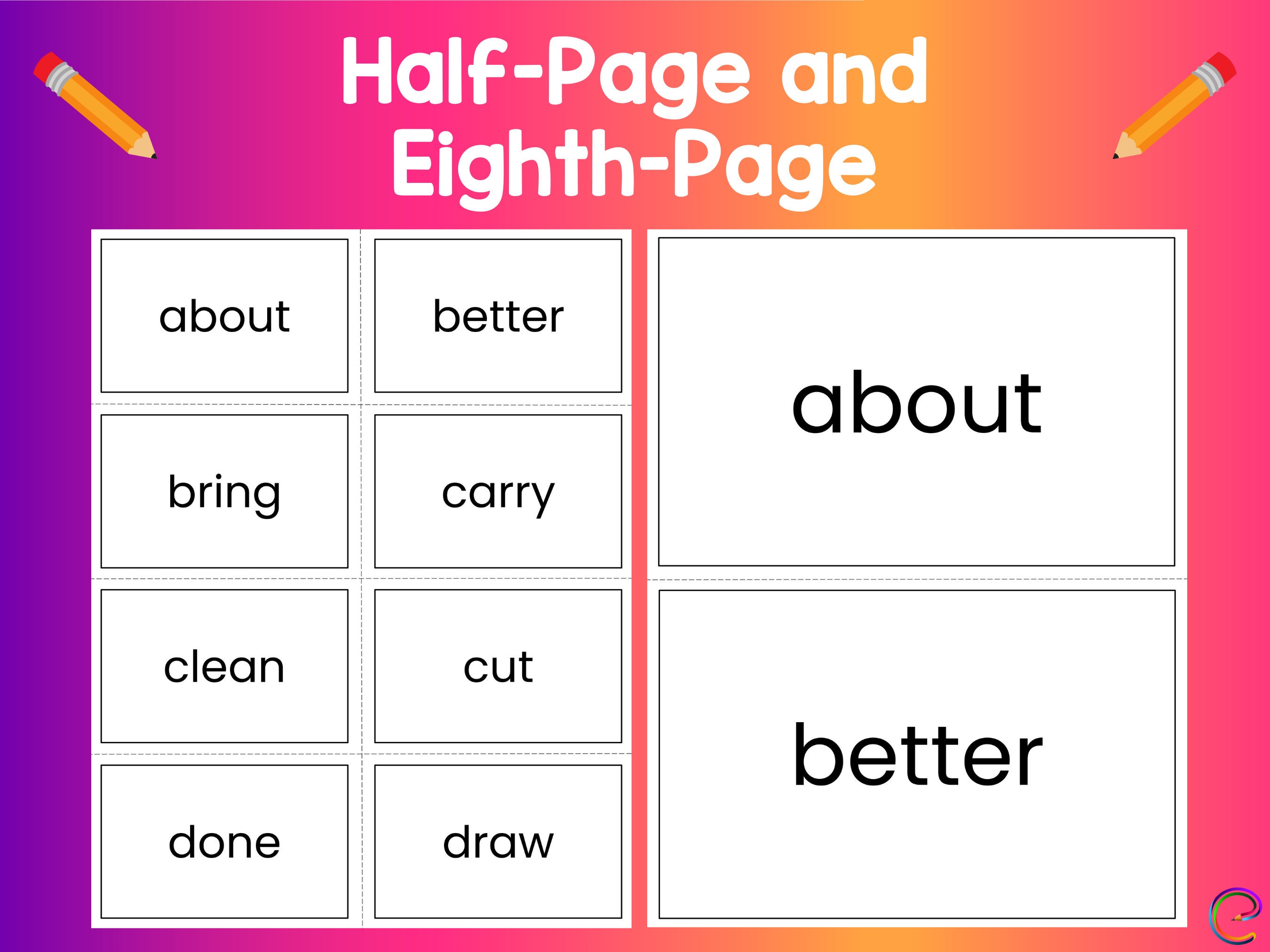 Dolch Sight Words 3rd Grade Flash Cards Home Schooling Printable Flash ...