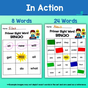 Dolch Sight Words | Bingo | Kindergarten Worksheets | Activity Sheets ...