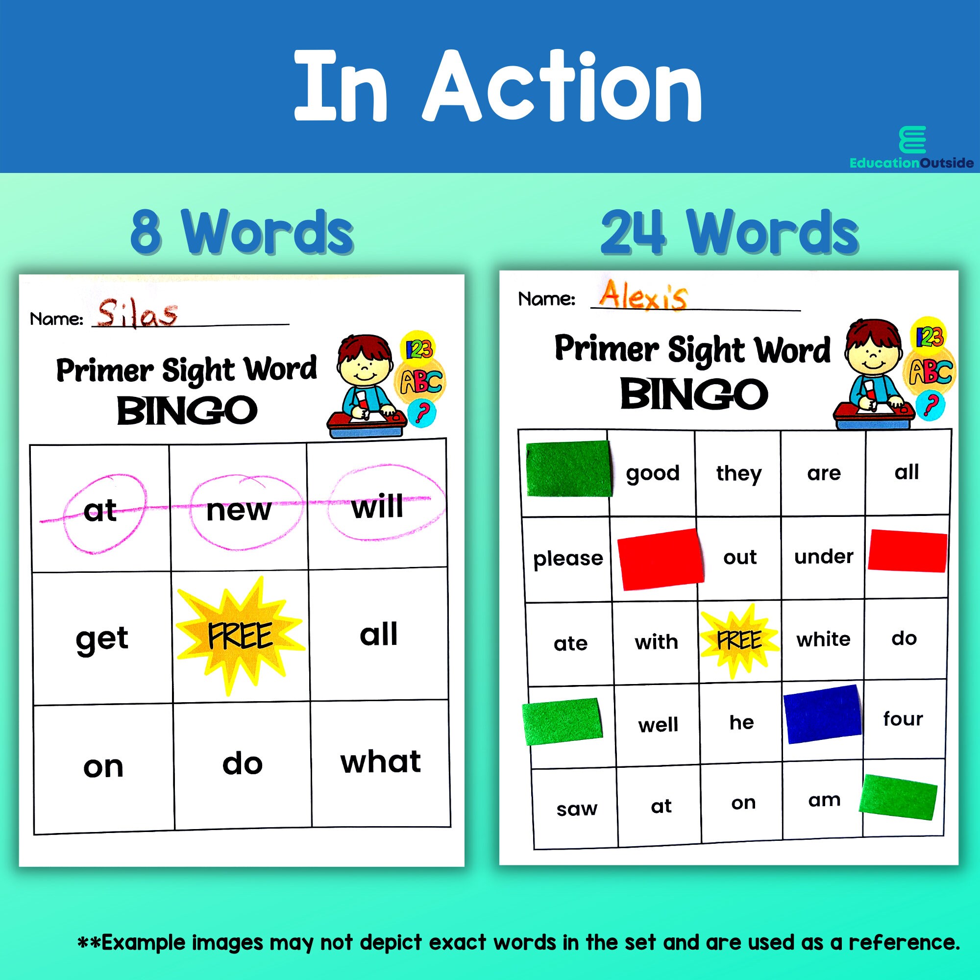Dolch Sight Words | Bingo | Kindergarten Worksheets | Activity Sheets ...