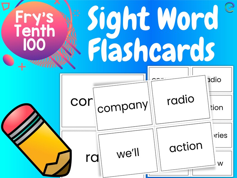 Frys Sight Words Sight Word Flashcards Children Activities Homeschool ...