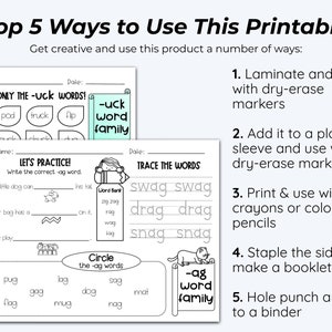 Word Families, Short Vowels, Vowel Sounds, 1st Grade Worksheets, Kinder ...