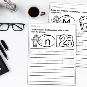 52 Alphabet Handwriting Practice Worksheets, Education Printables ...