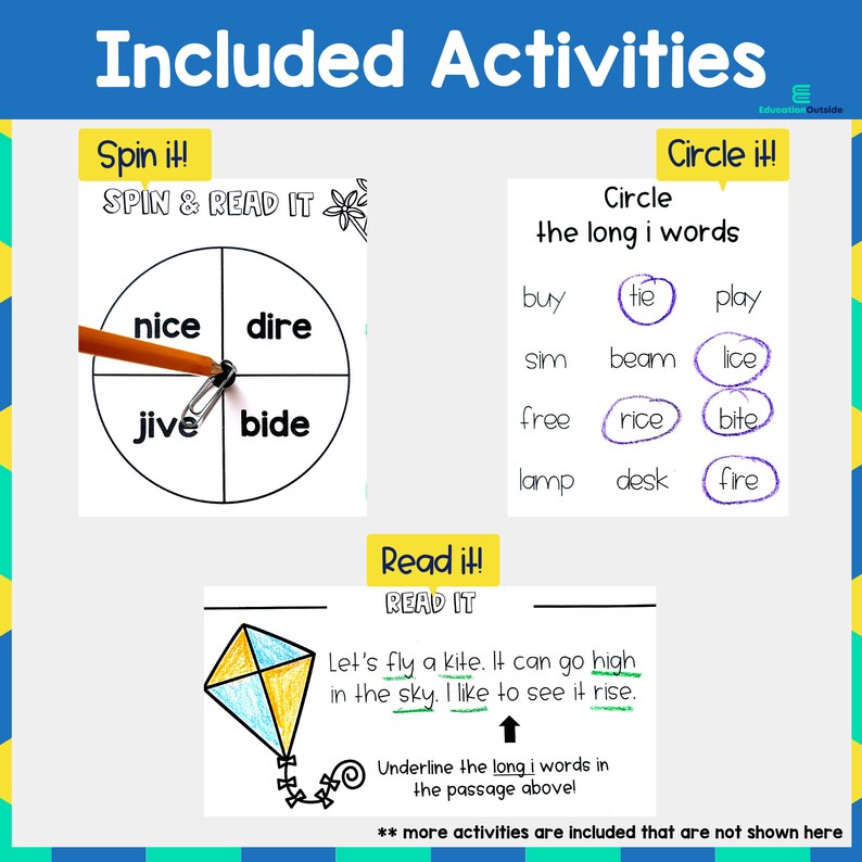 Long Vowel Worksheets, Mega Bundle, Vowel Sounds, 2nd Grade Curriculum ...