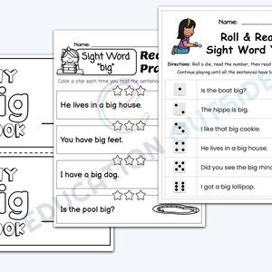 Sight Words, Sight Word Big, Kindergarten Worksheets, First Grade ...