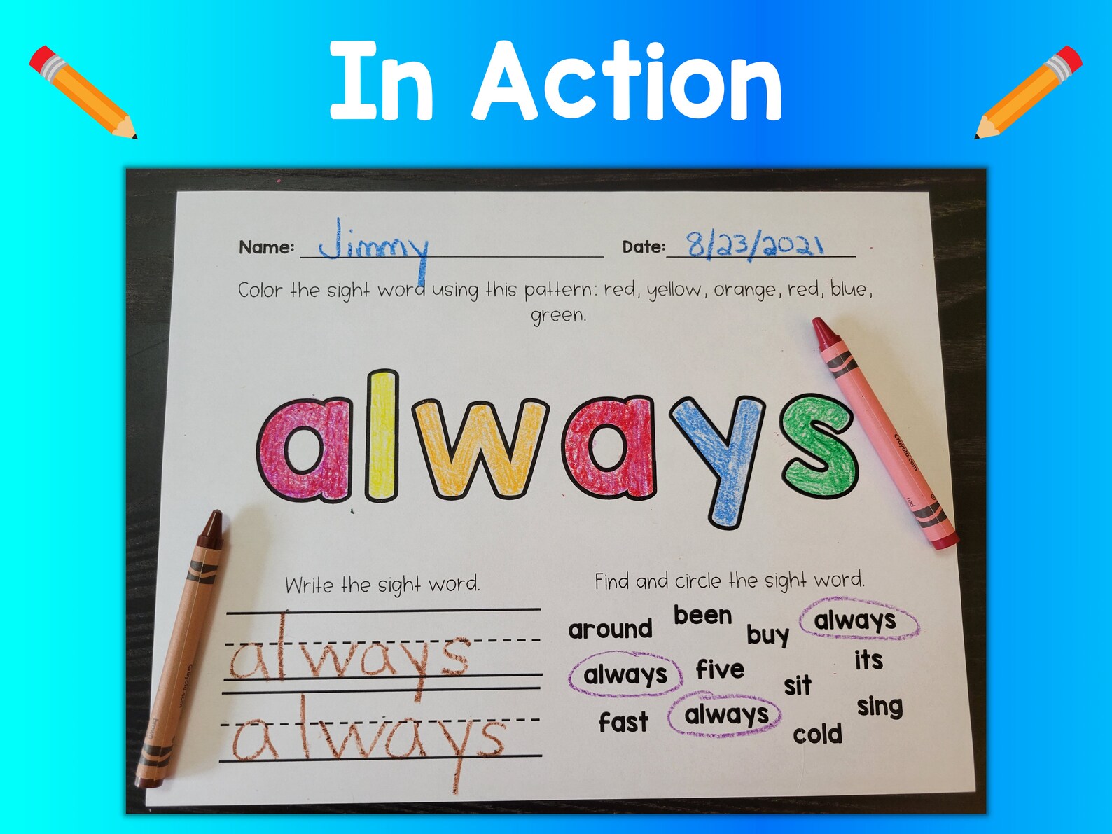 2nd Grade Coloring Worksheets for Dolch Sight Words, Children ...