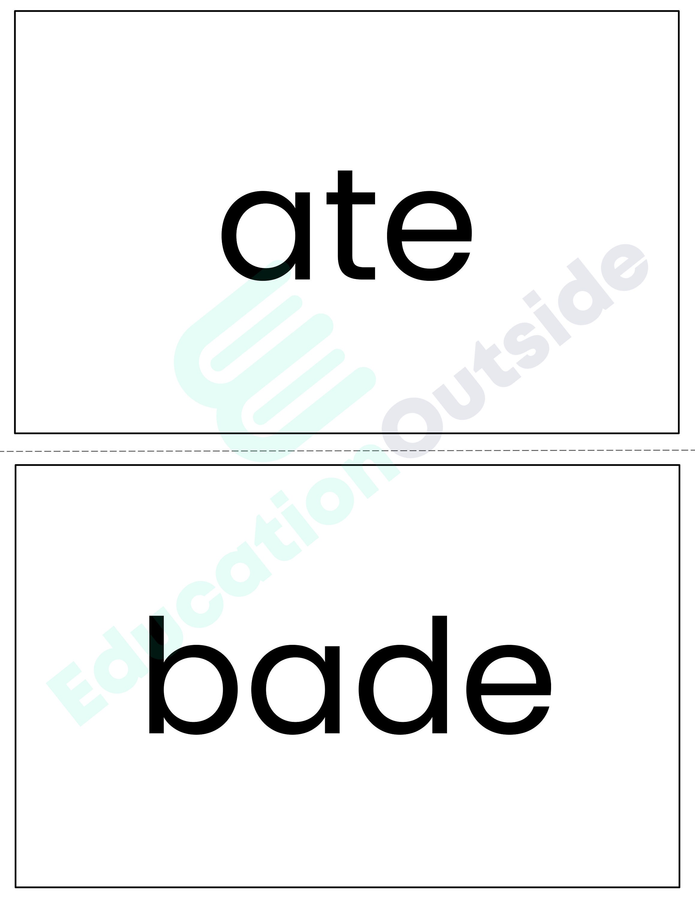 Long A, Magic E, Flashcards Printable, Homeschool Curriculum, 1st Grade ...