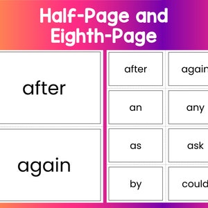 First Grade | Sight Words | Dolch | Printable Flash Cards | Homeschool ...